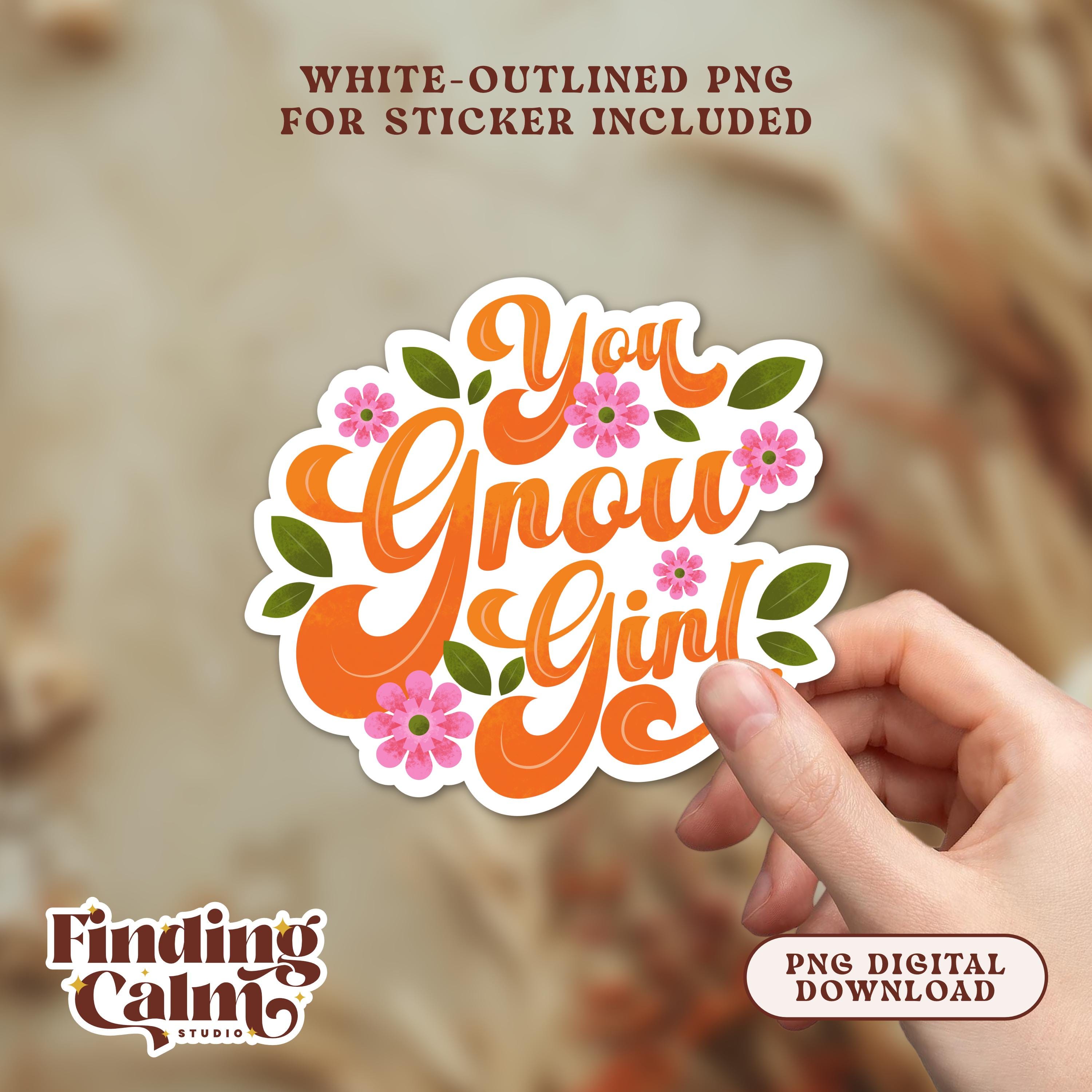 You Grow Girl PNG File, Cute Trendy Bookish Artsy Design for Shirts ...