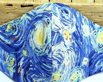 Van Gogh Starry Night Face Mask - Etsy