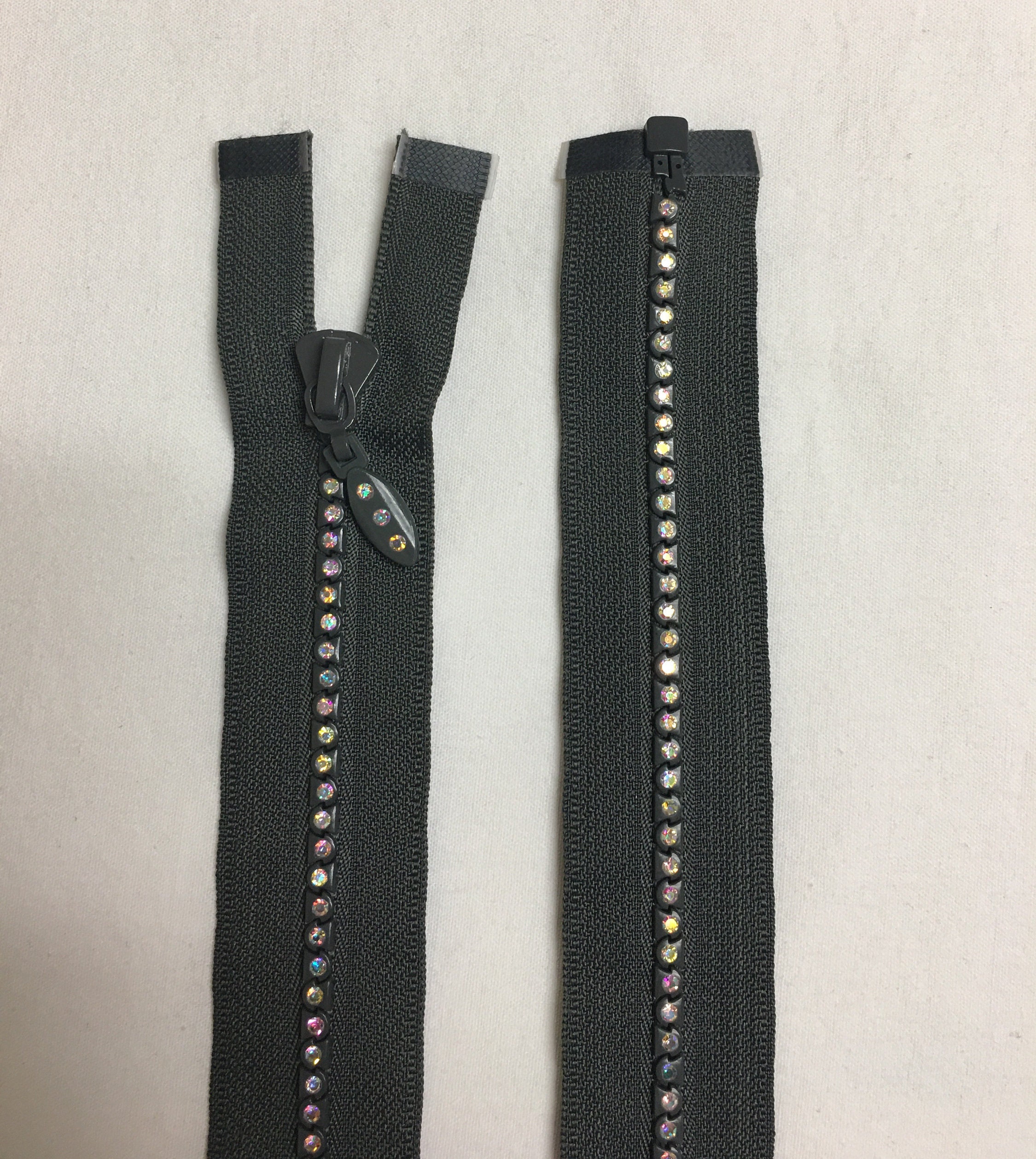 Crystal 60cm Crystal Swarovski Rhinestone Zippers GRAY for Shirt ...
