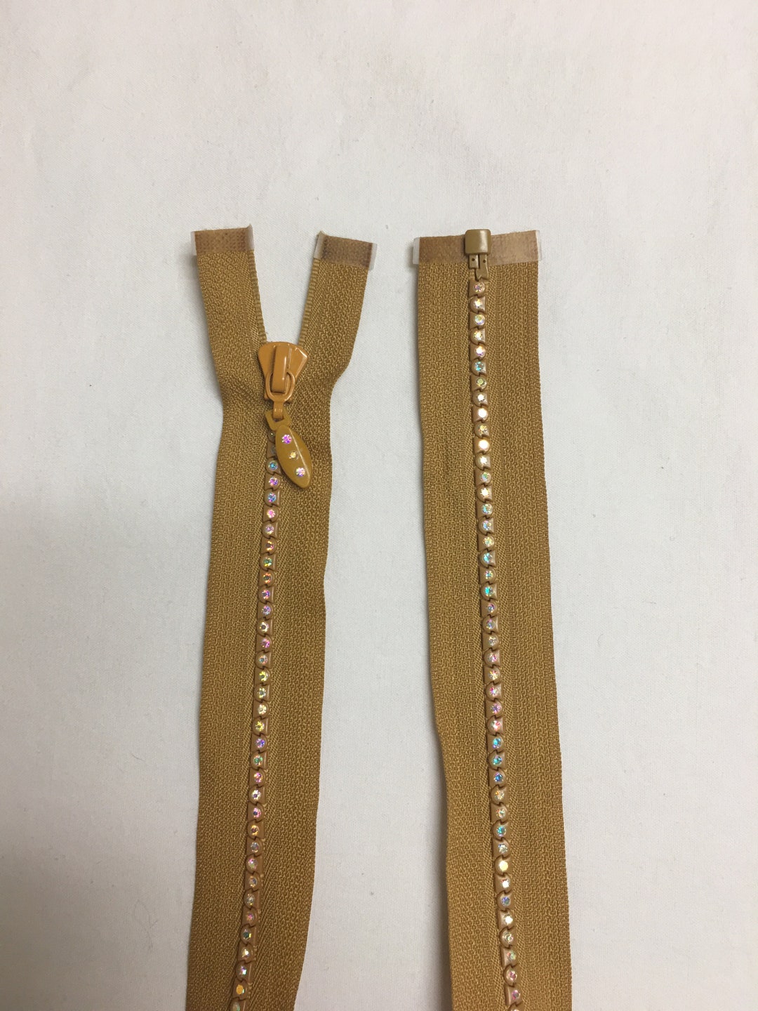 1-5 Pcs 60cm Crystal Swarovski Rhinestone Zippers Antique Gold - Etsy