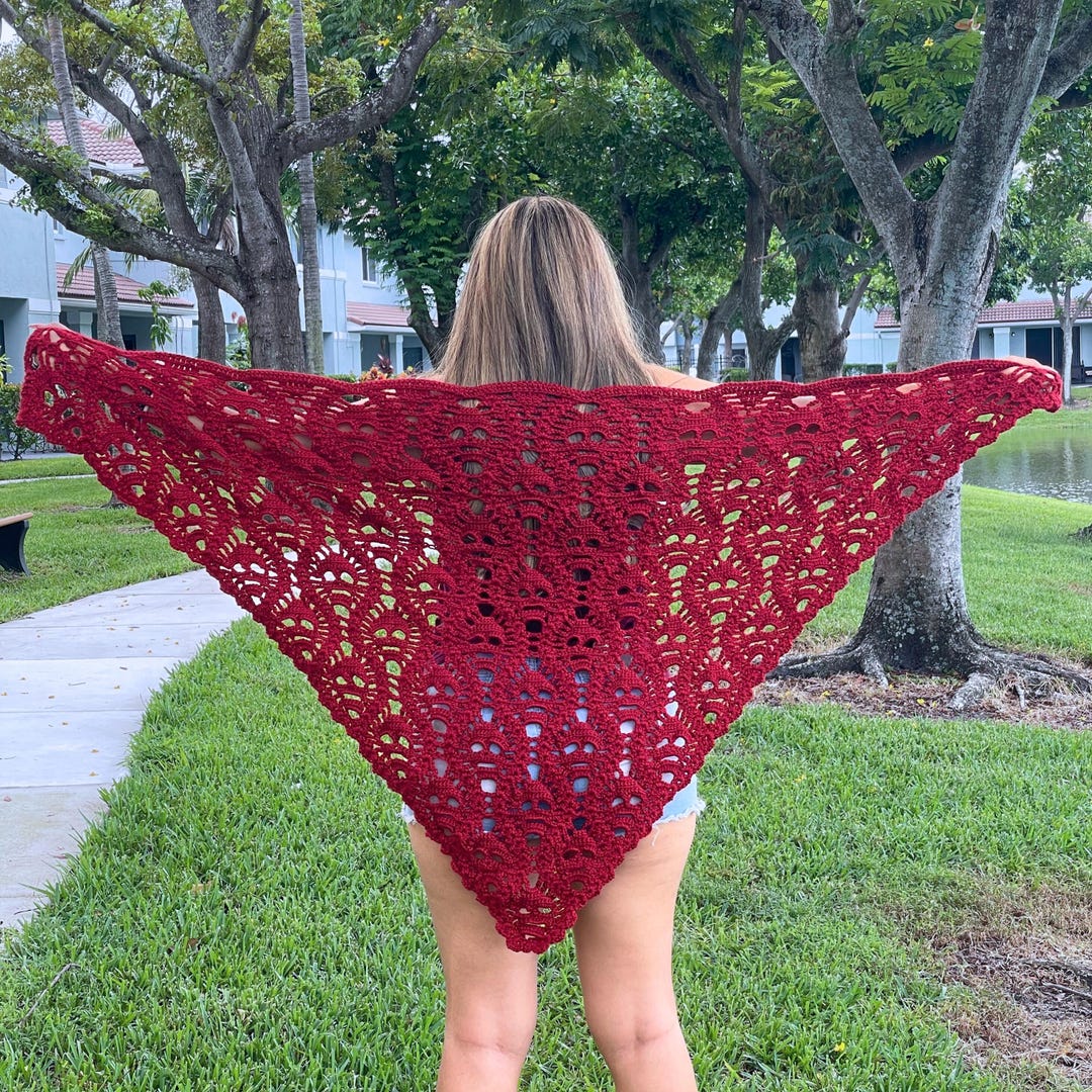 Skull Triangular Shawl LARGE Lost Souls Pattern Wrap Festival Wear ...