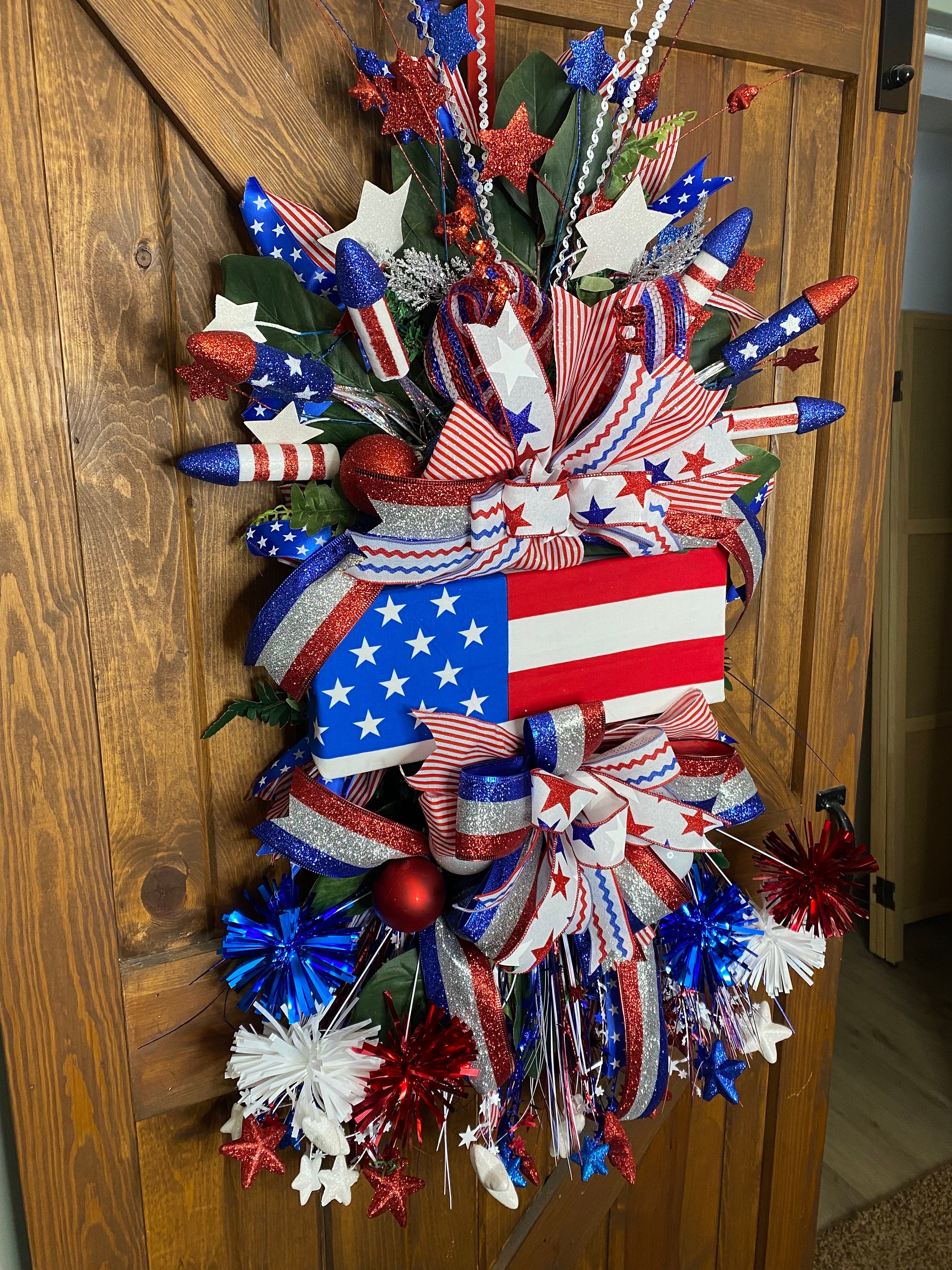 USA Wreath Swag - Etsy