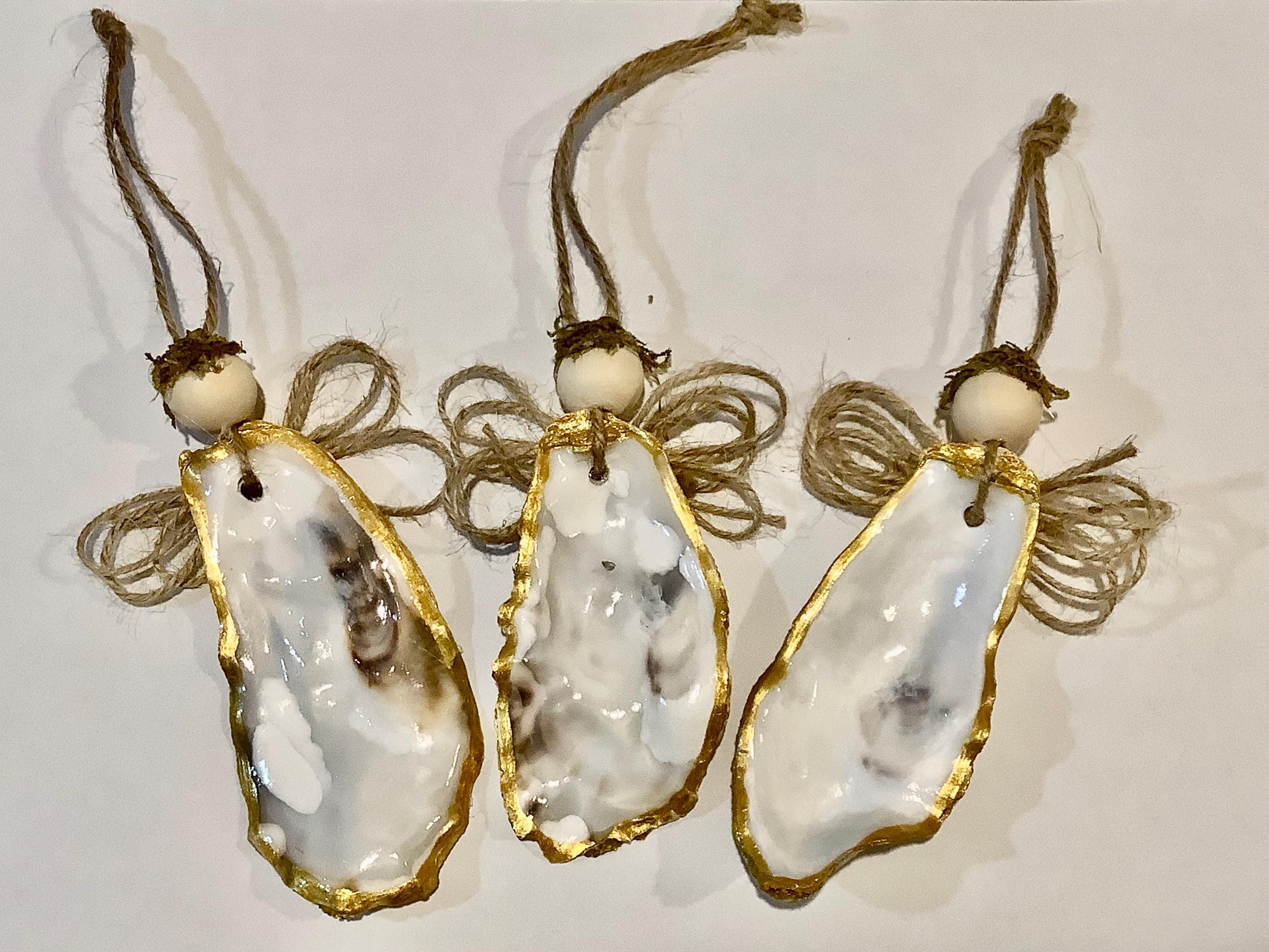 Oyster Shell Angel Ornament Gold - Etsy