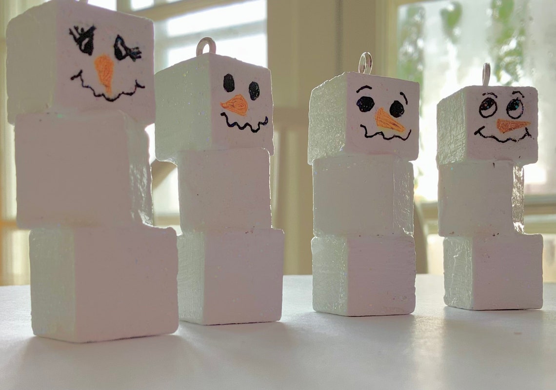 Little Block Snowman - Etsy