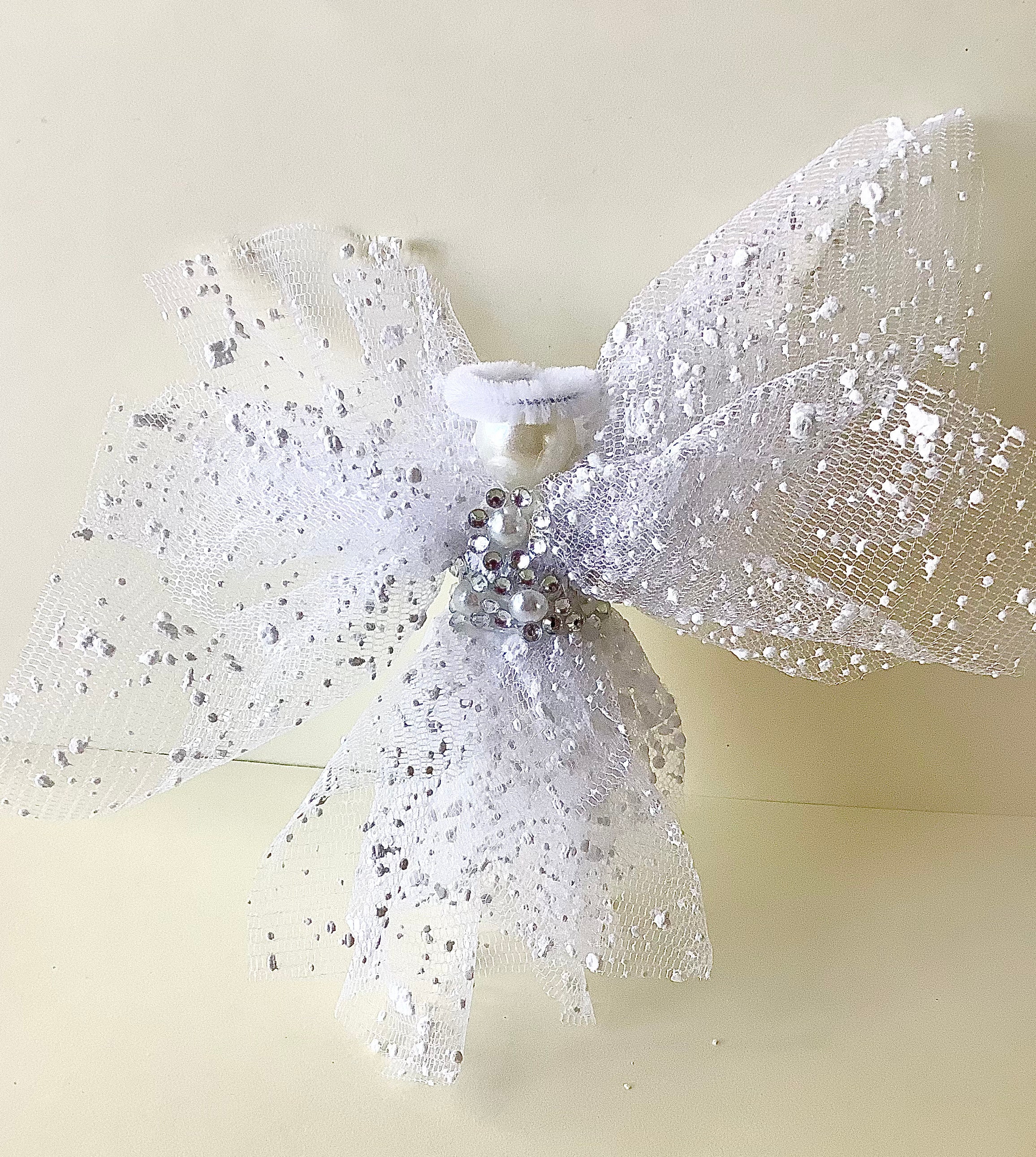 White Deco Mesh Angel Ornament - Etsy