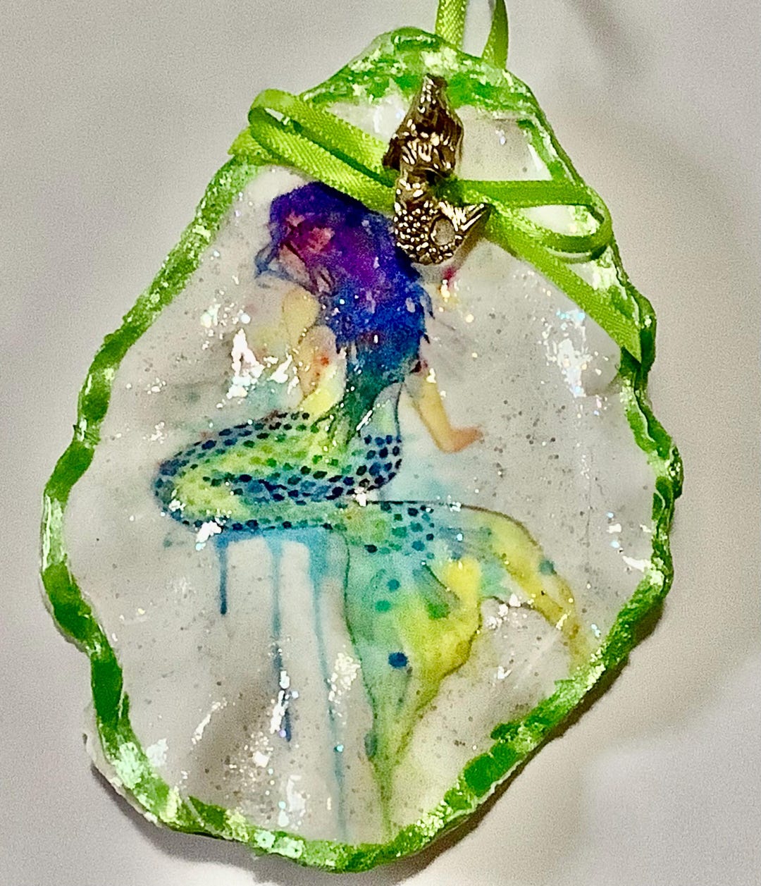 Mermaid Oyster Shell Ornament - Etsy
