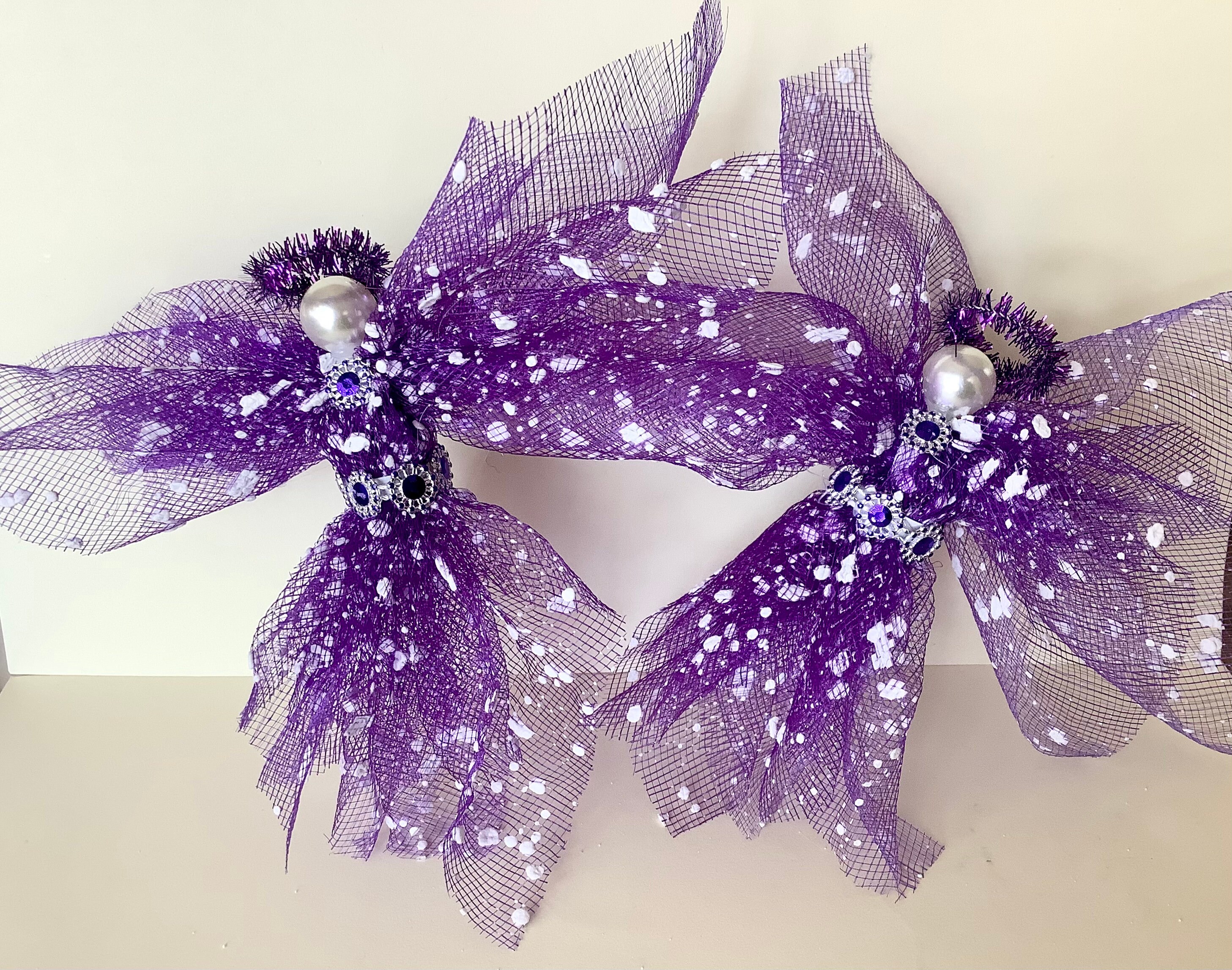 Purple Deco Mesh Angel Ornament - Etsy