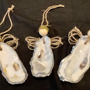 Oyster Shell Angel Ornament Silver - Etsy