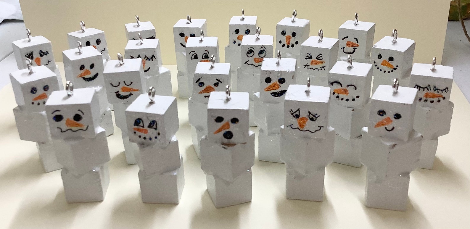 Little Block Snowman - Etsy