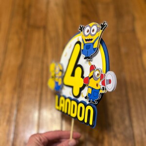 Minions 3D Personalized Cake Topper Despicable Me Cake Topper One in a ...
