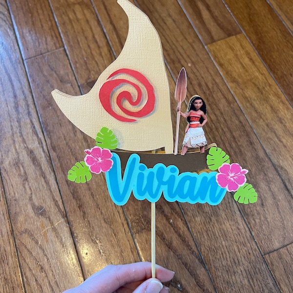 Moana 1st Birthday Cake Topper - Etsy