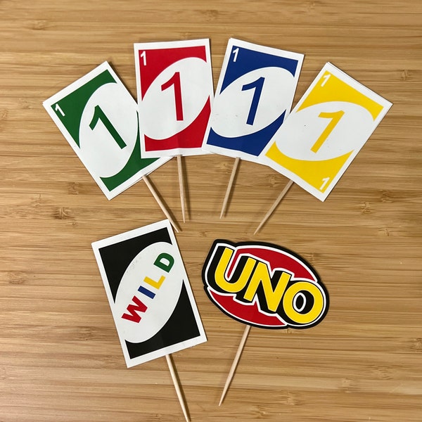 Uno Card Game Cake Toppers - Etsy