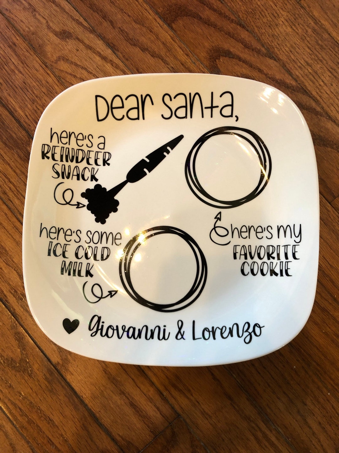 Dear Santa Cookie Plate Christmas Eve Plate Cookies for - Etsy
