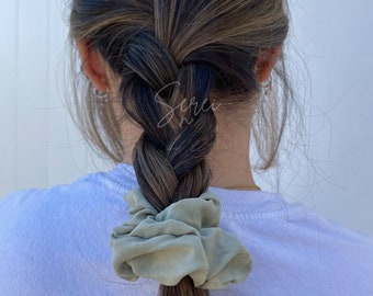 Preppy Checkered Scrunchie Set Grid Scrunchies Pink Checkered White ...