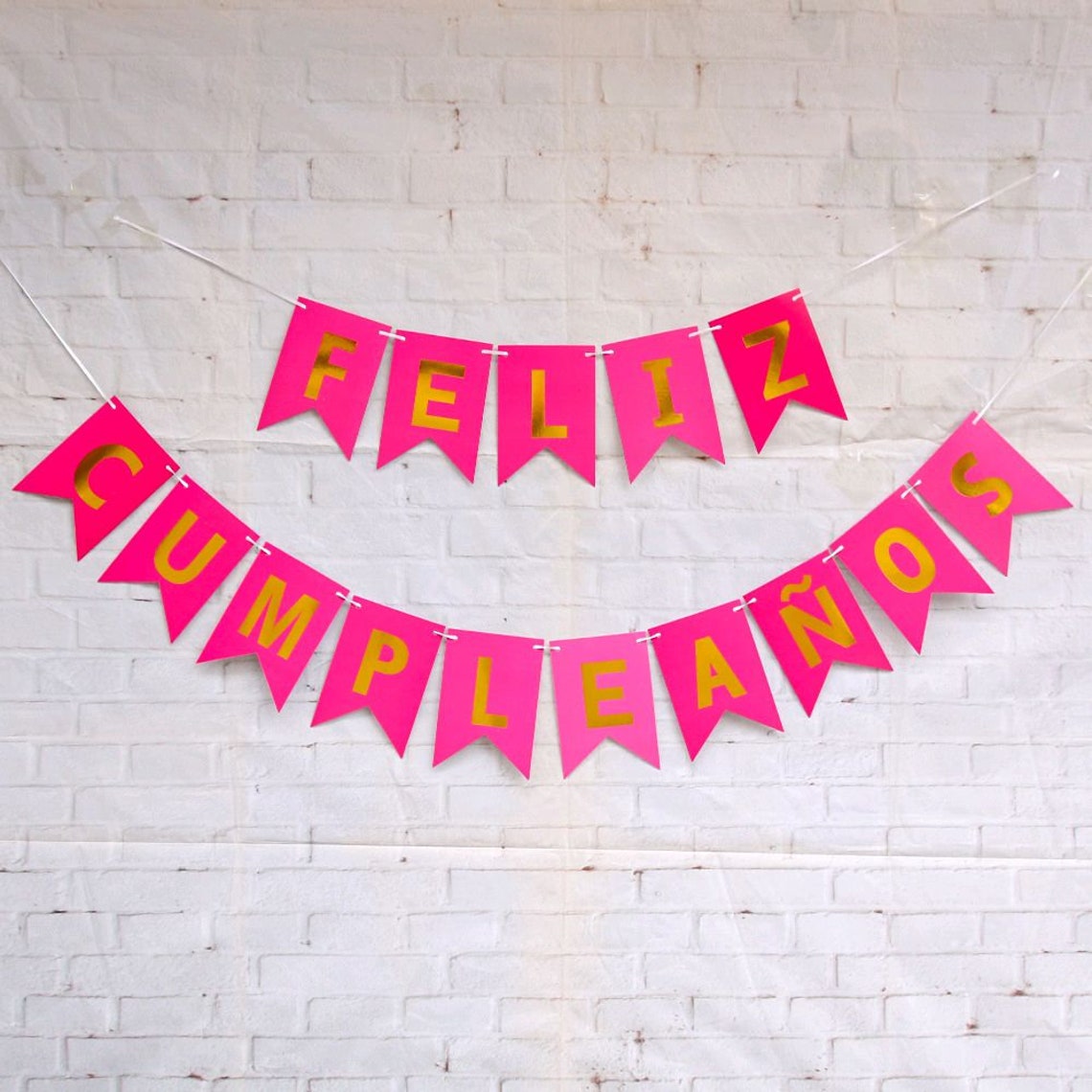 Rainbow Feliz Cumpleanos Birthday Banners, Bunting Birthday Banners ...