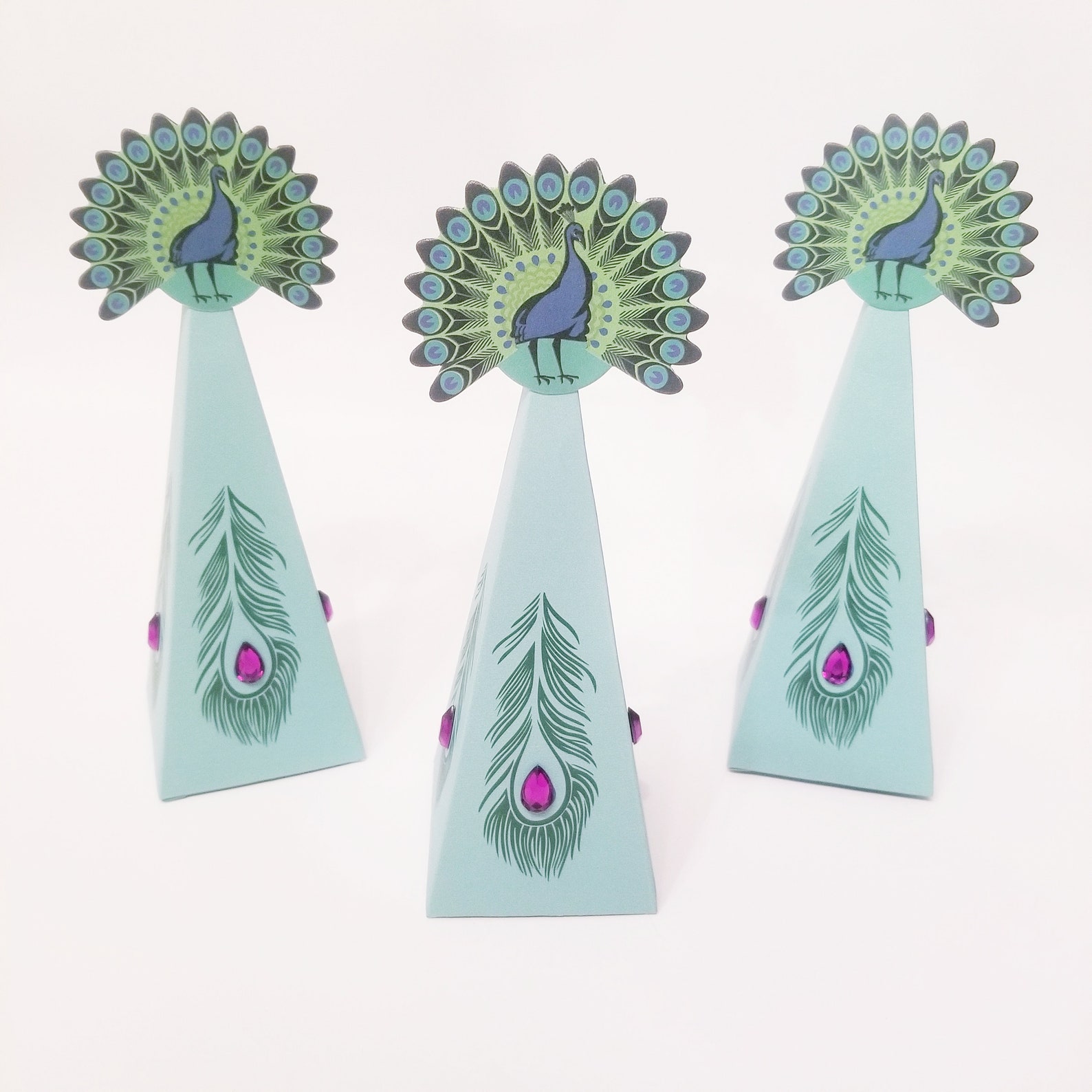 Peacock Favor Boxes Peacock Decorations Peacock Birthday - Etsy