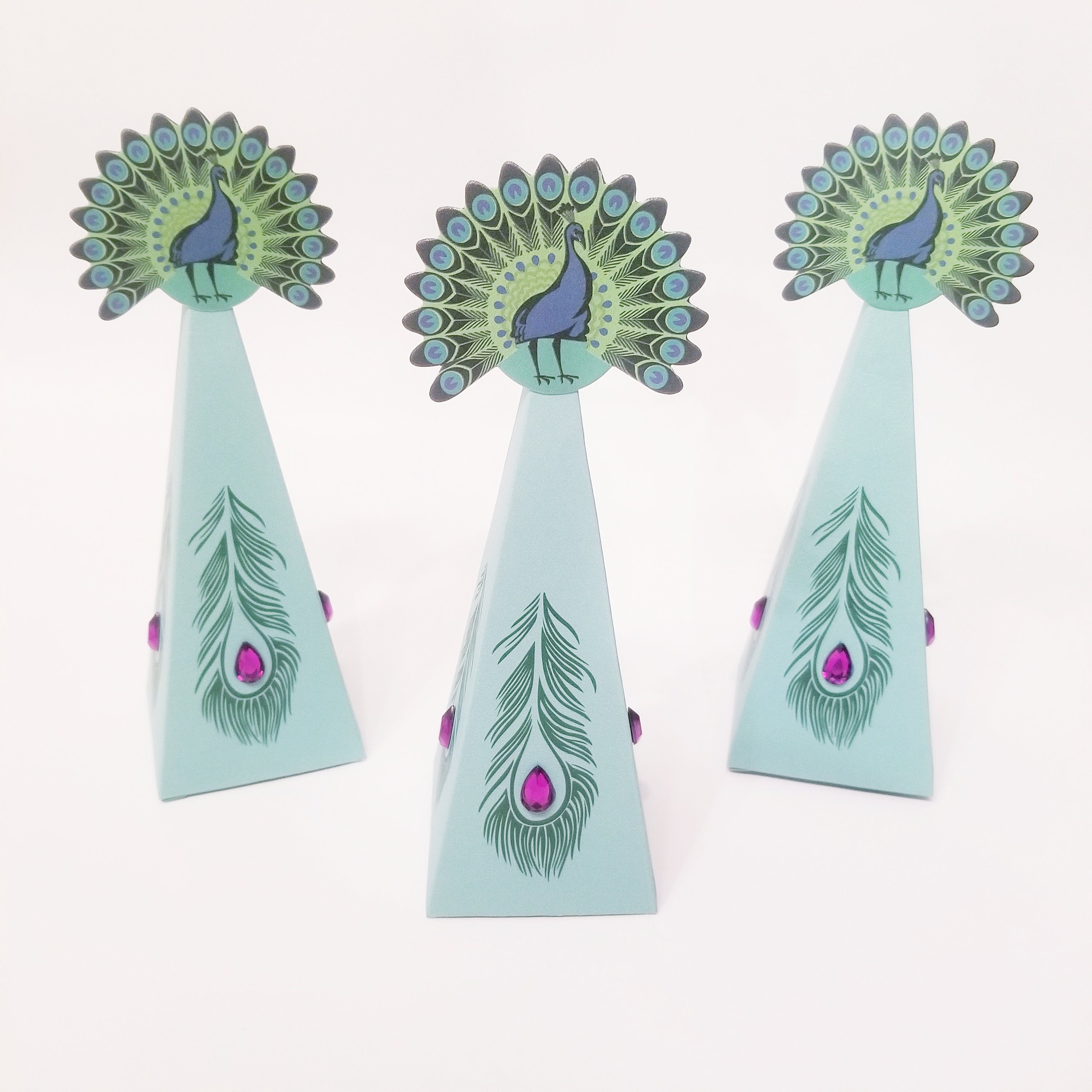 Peacock Favor Boxes Peacock Decorations Peacock Birthday - Etsy