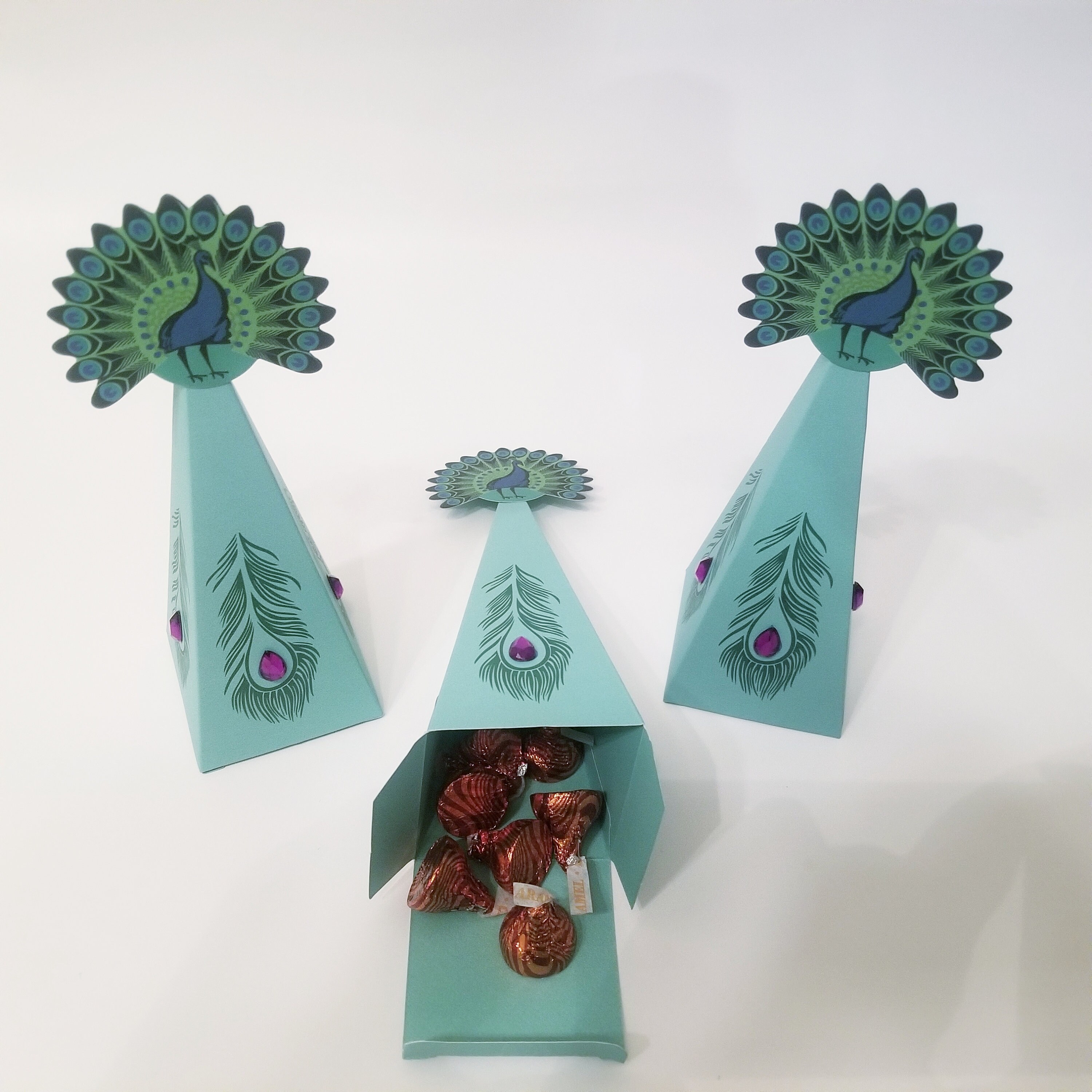 Peacock Favor Boxes Peacock Decorations Peacock Birthday - Etsy