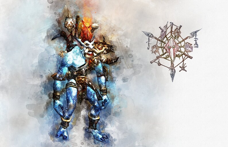 Vol'jin World of Warcraft Watercolour Art | Print | Poster | Wall Art ...