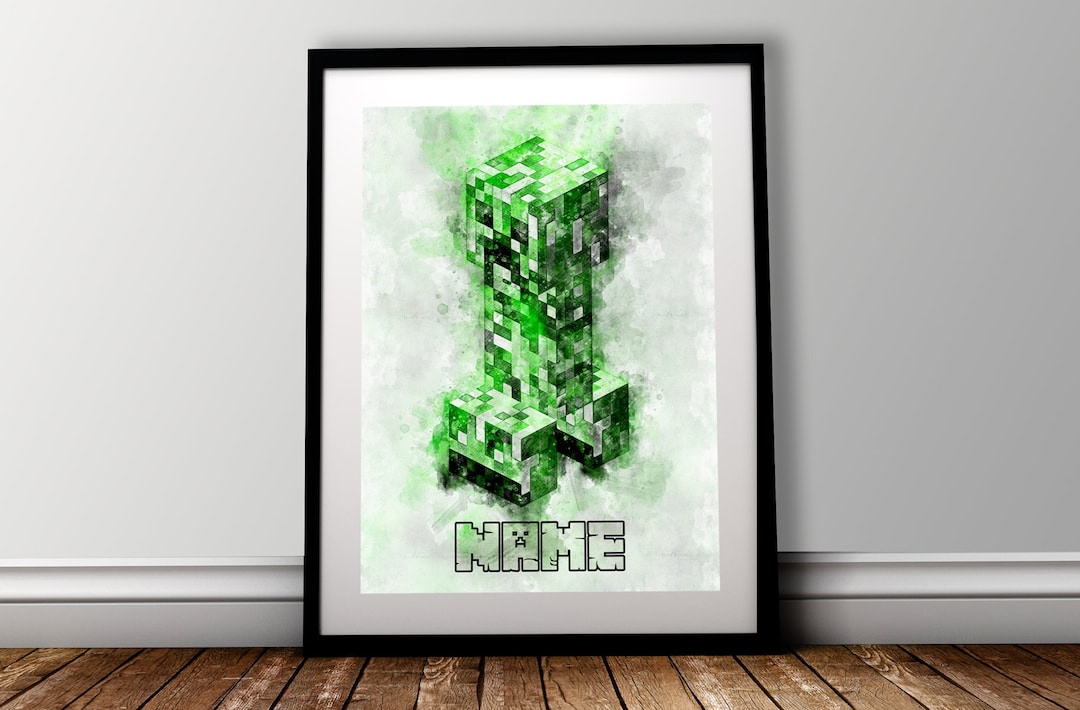 Personalised Minecraft Gaming Print | Art Print | Poster | Wall Art ...