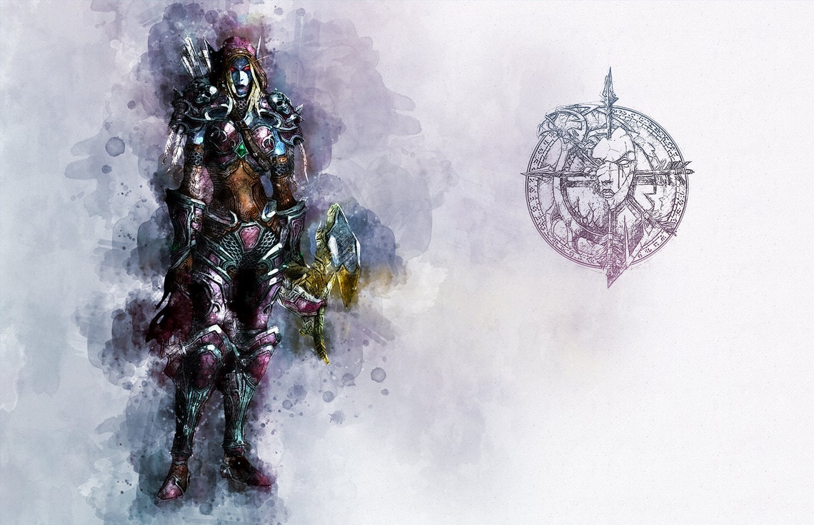 Sylvanas Windrunner World of Warcraft Watercolour Art | Print | Poster ...