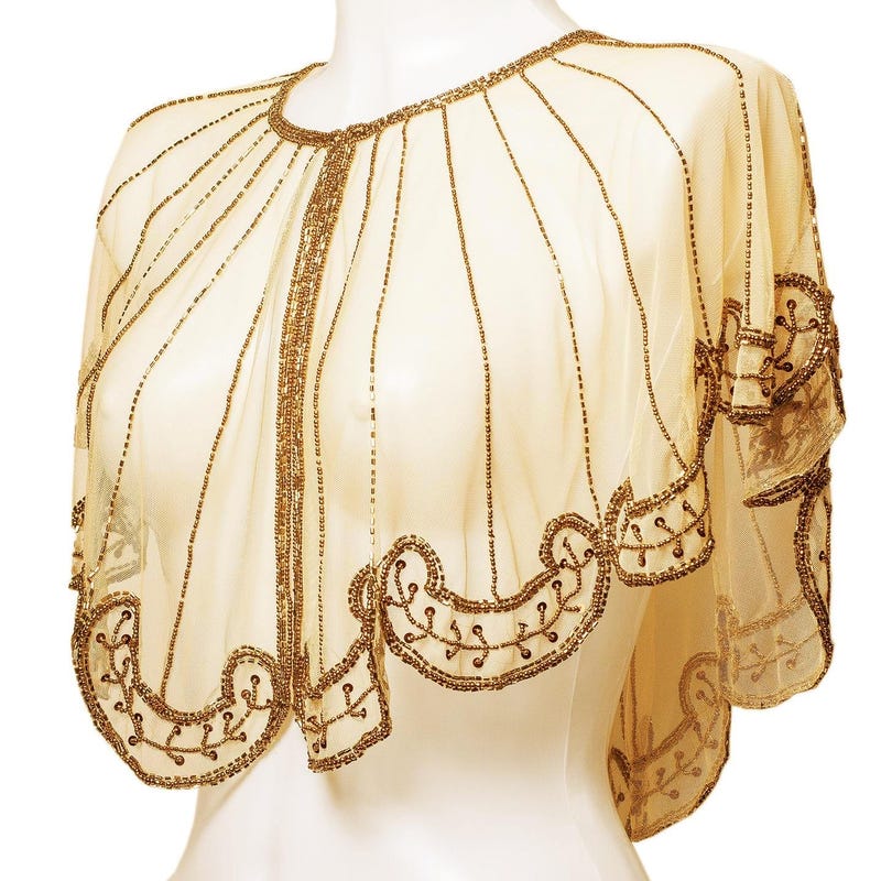 Beaded Bridal Poncho - Etsy UK