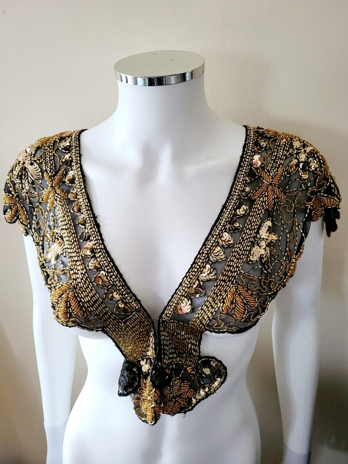 Black Gold Beaded Shrug, Wedding, Cape Capelet Dresses, Outfit Party ...