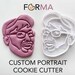 Custom Portrait Cookie Cutter, Personalised Sweetness, Perfect Gift ...