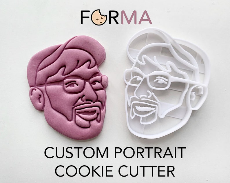 Custom Portrait Cookie Cutter Personalised Cookie Cutter - Etsy