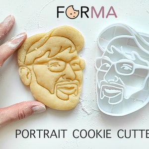 Custom Portrait Cookie Cutter, Personalised Sweetness, Perfect Gift ...