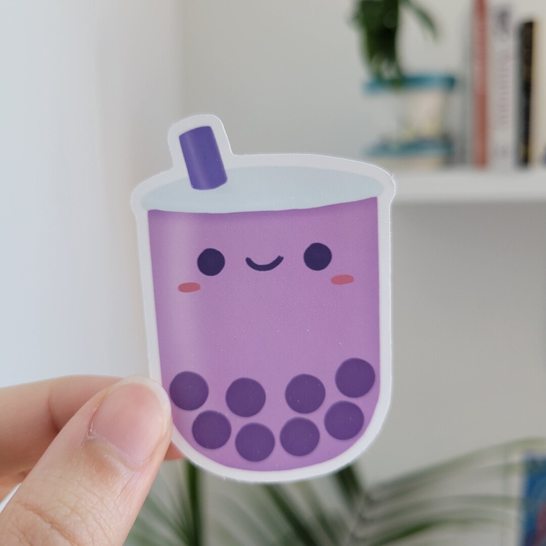 Boba Tea Weatherproof Sticker Bubble Tea Sticker Die Cut Sticker Water ...