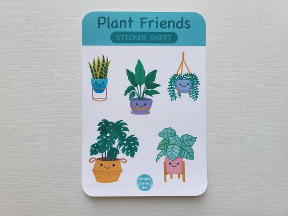House Plant Sticker Sheet Plant Stickers Sticker Sheet - Etsy