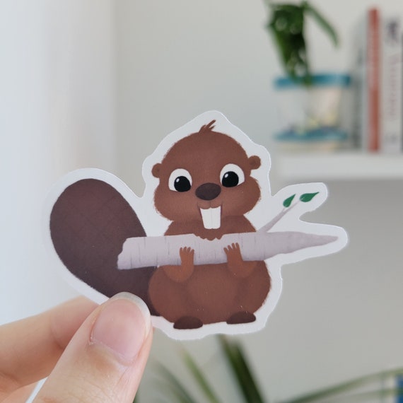 Beaver Weatherproof Sticker Animal Sticker Die Cut Sticker - Etsy