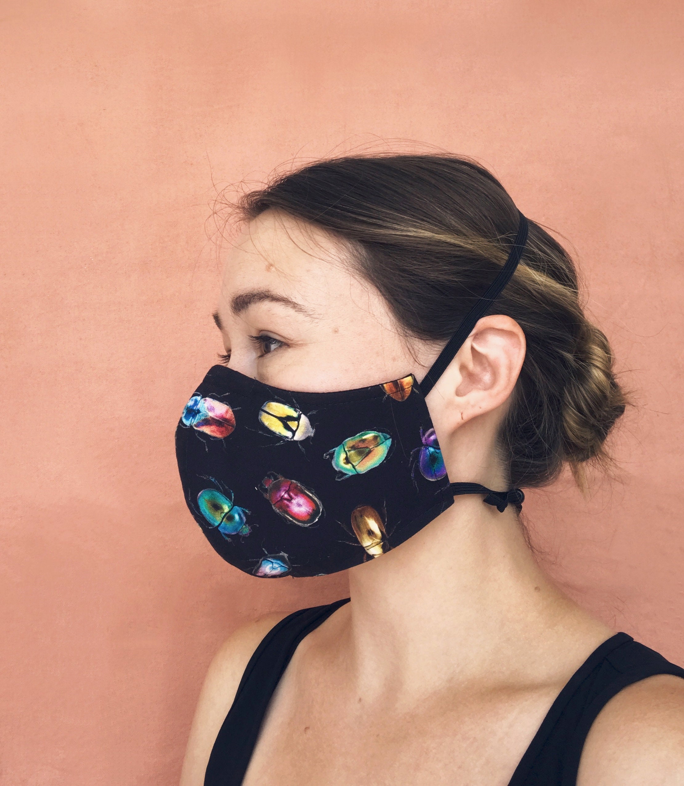 Rainbow Beetle Mask Triple Layer Bugs Face Mask for Nature | Etsy