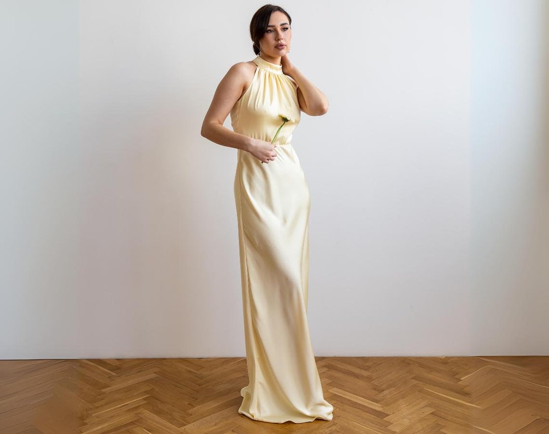 Pale Yellow Dress Bridesmaid Dresses 2024 Trends Yellow Prom Dress ...