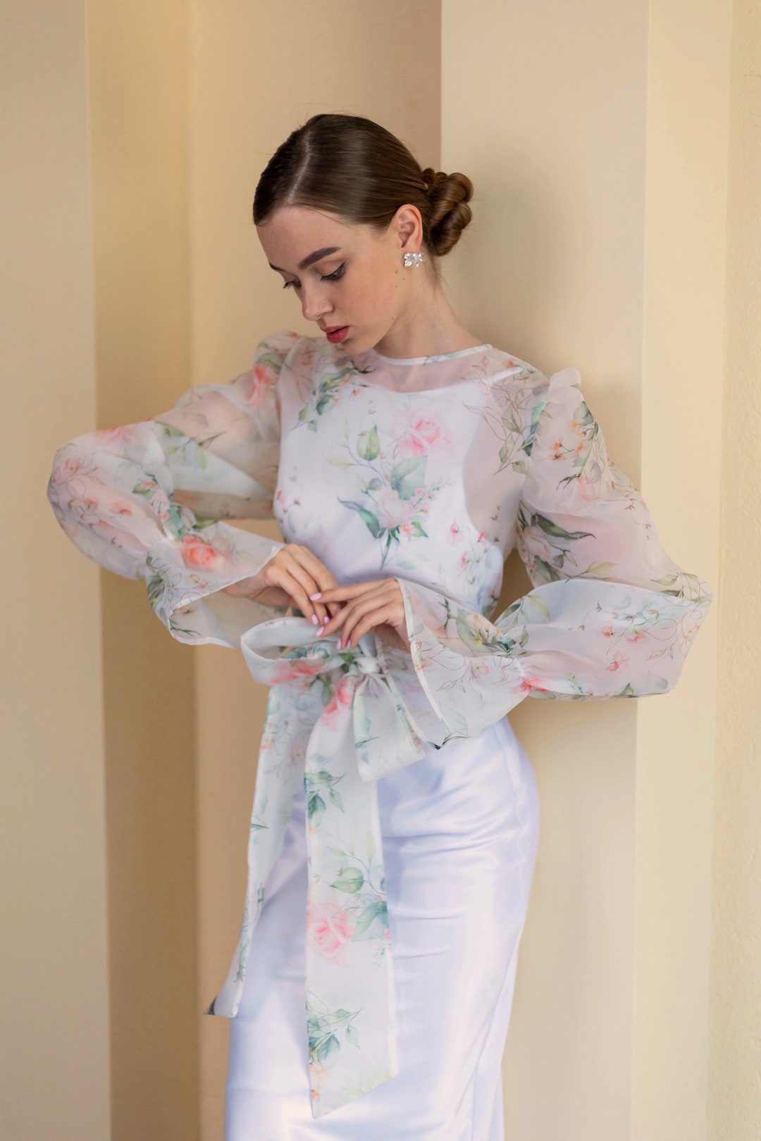 Organza Blouse Cover up Simple Bridal Capelet Transparent - Etsy