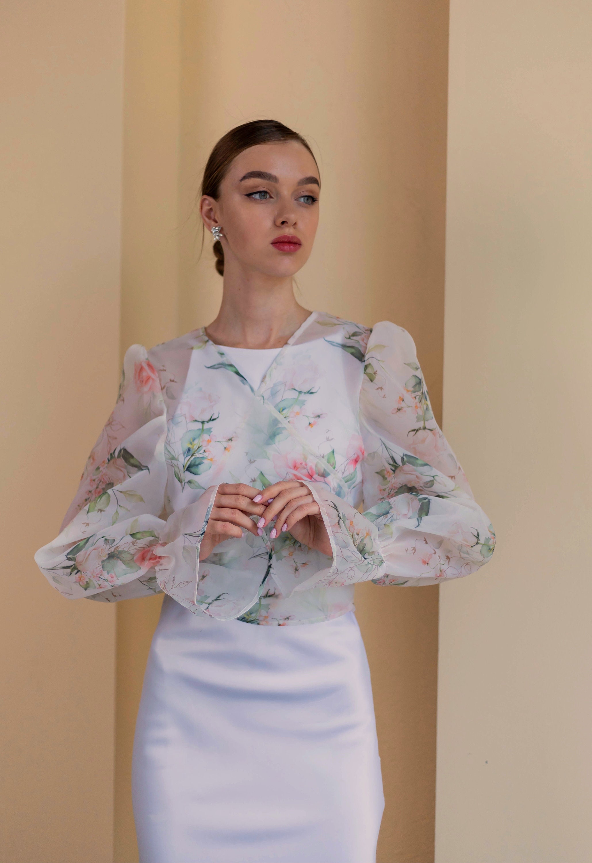 Organza Blouse Cover up Simple Bridal Capelet Transparent - Etsy