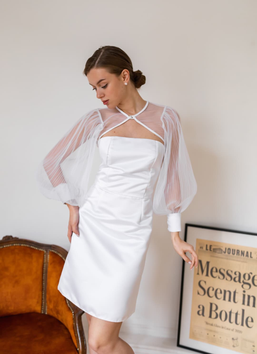 Wedding Bolero Tulle Bolero for Wedding Dress Bridal Cover up Bride ...