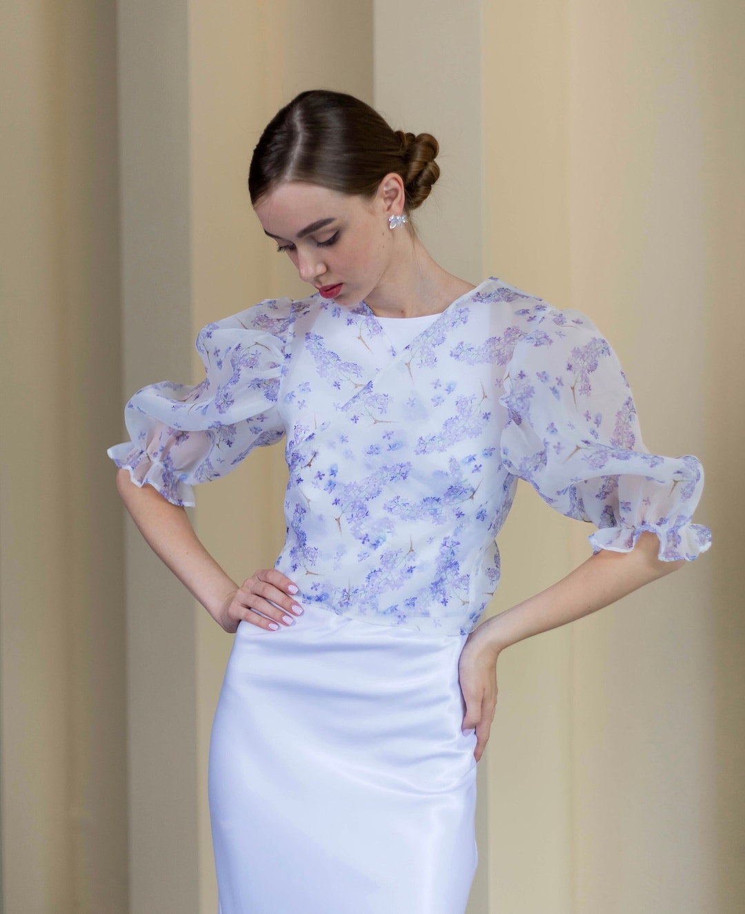 Organza Wedding Dress Topper, High Neck Wedding Dress Topper, Bridal ...