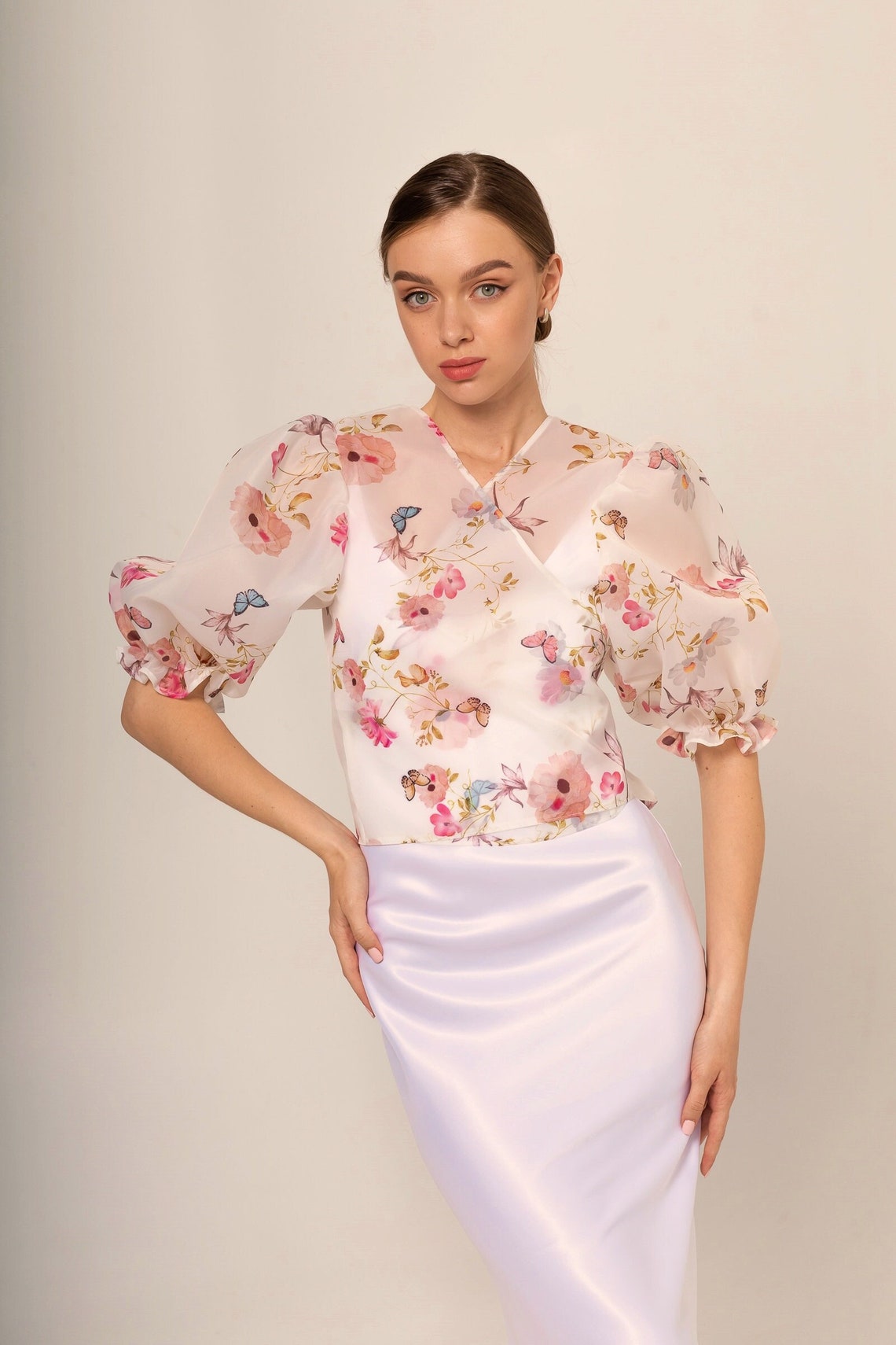 Organza Blouse Cover up Simple Bridal Capelet Transparent - Etsy