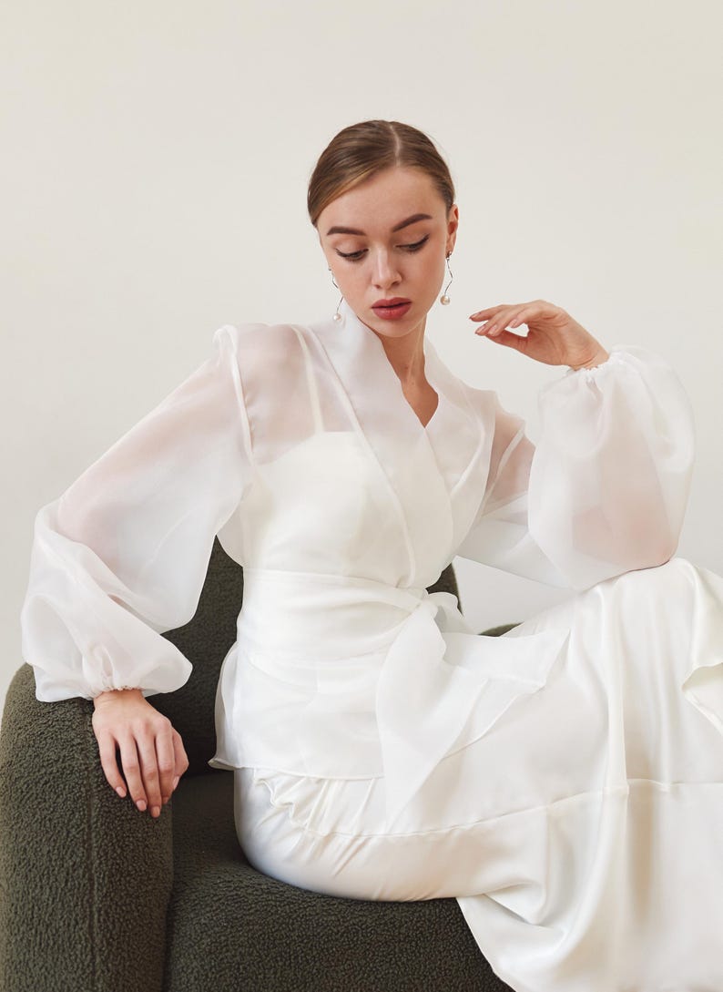 Bridal Bolero Wedding Dress Topper Long Sleeve Bridal Dress Cover ...