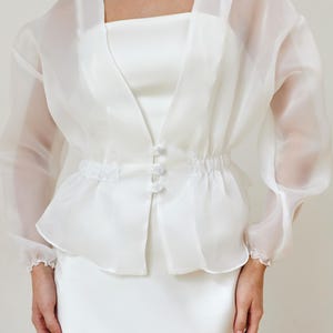 Wedding Dress Topper Bridal Topper Long Sleeve Shrug Bridal Cover up ...
