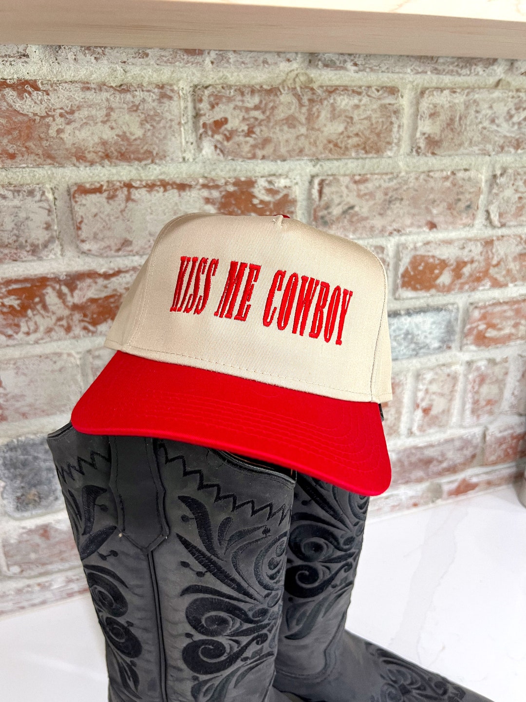 Kiss Me Cowboy Trucker Hat Valentines Trucker Hat Trendy Trucker Hat ...