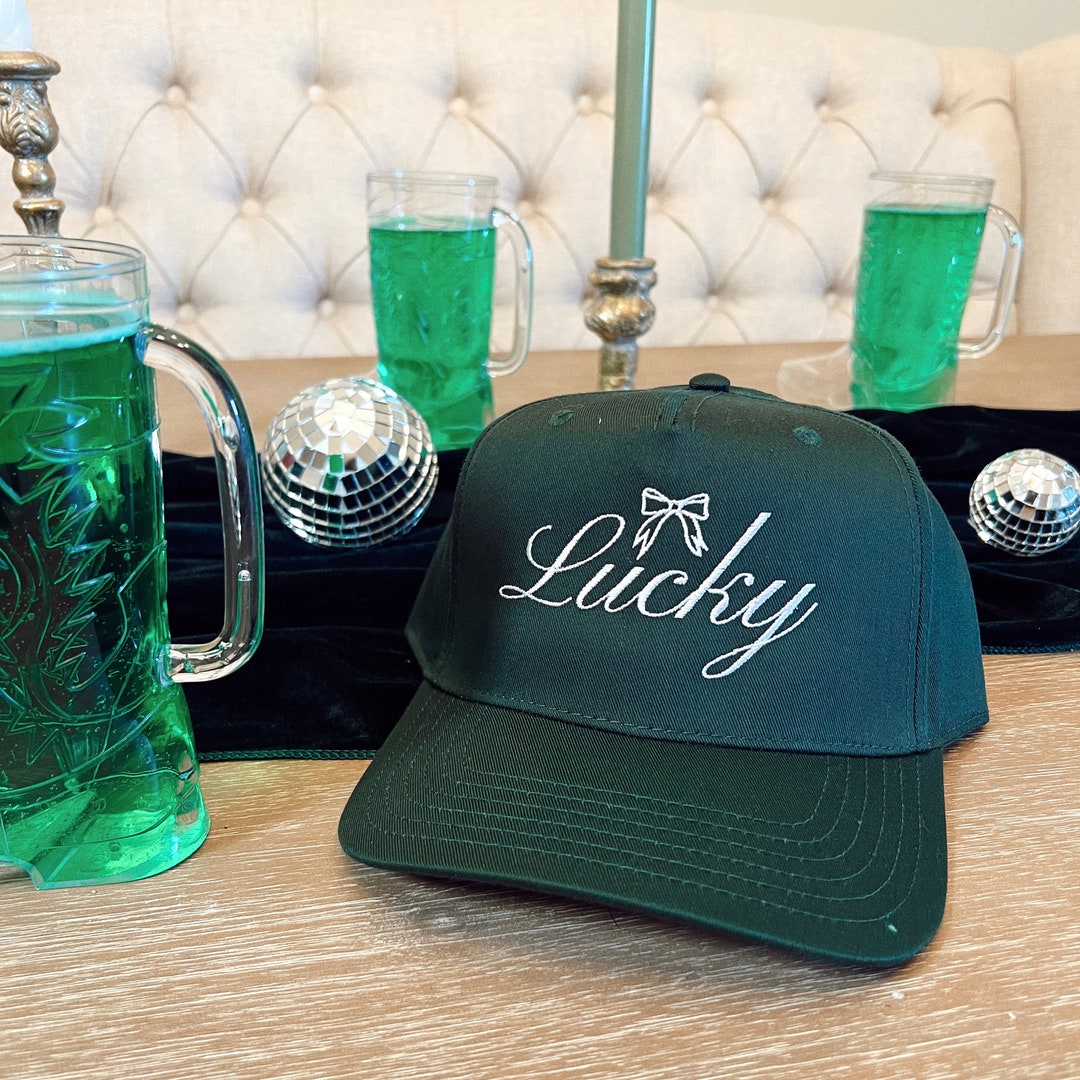 Lucky Trucker Hat| Bow | Embroidered Trucker Hat | St Patricks Day | St ...