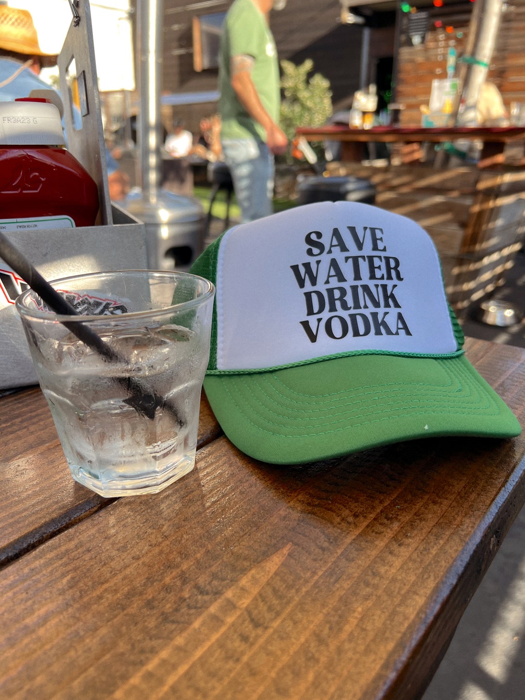 Save Water Drink Vodka Hat | Day Drinking | Vodka Trucker Hat ...