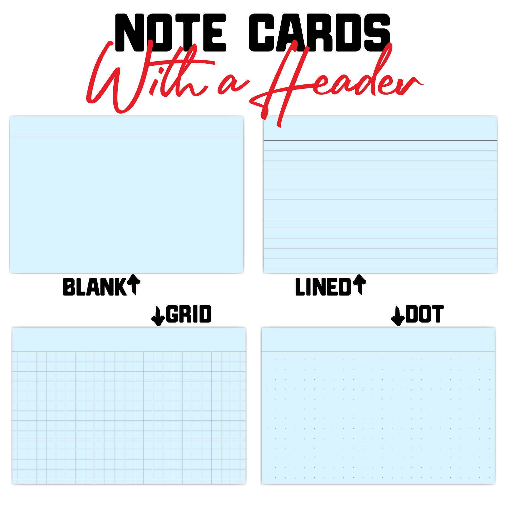 Digital Note Cards | Goodnotes Note Cards | Digital Index Cards - Etsy