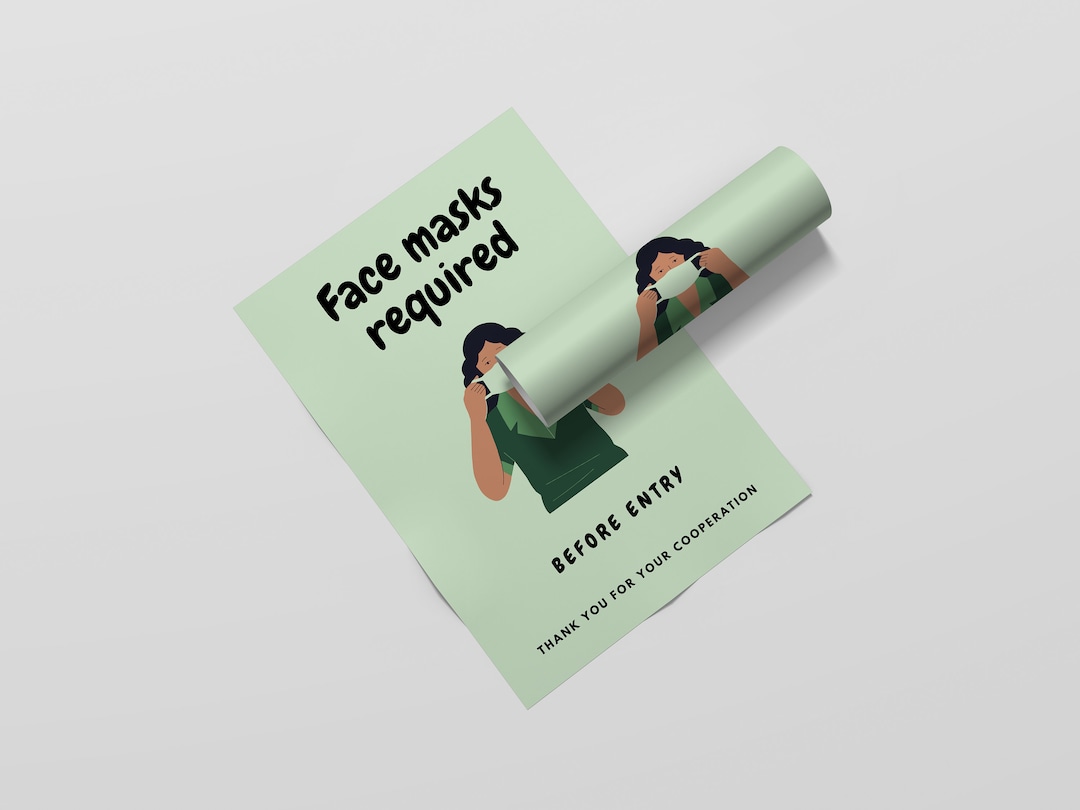 Face Masks Required Before Entry Sign - Etsy