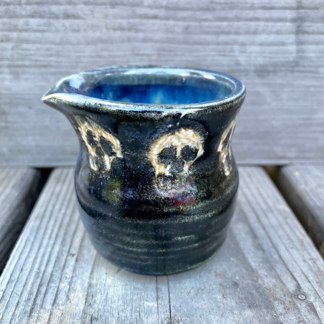 Handmade Ceramic Small Skull Pitcher - Etsy