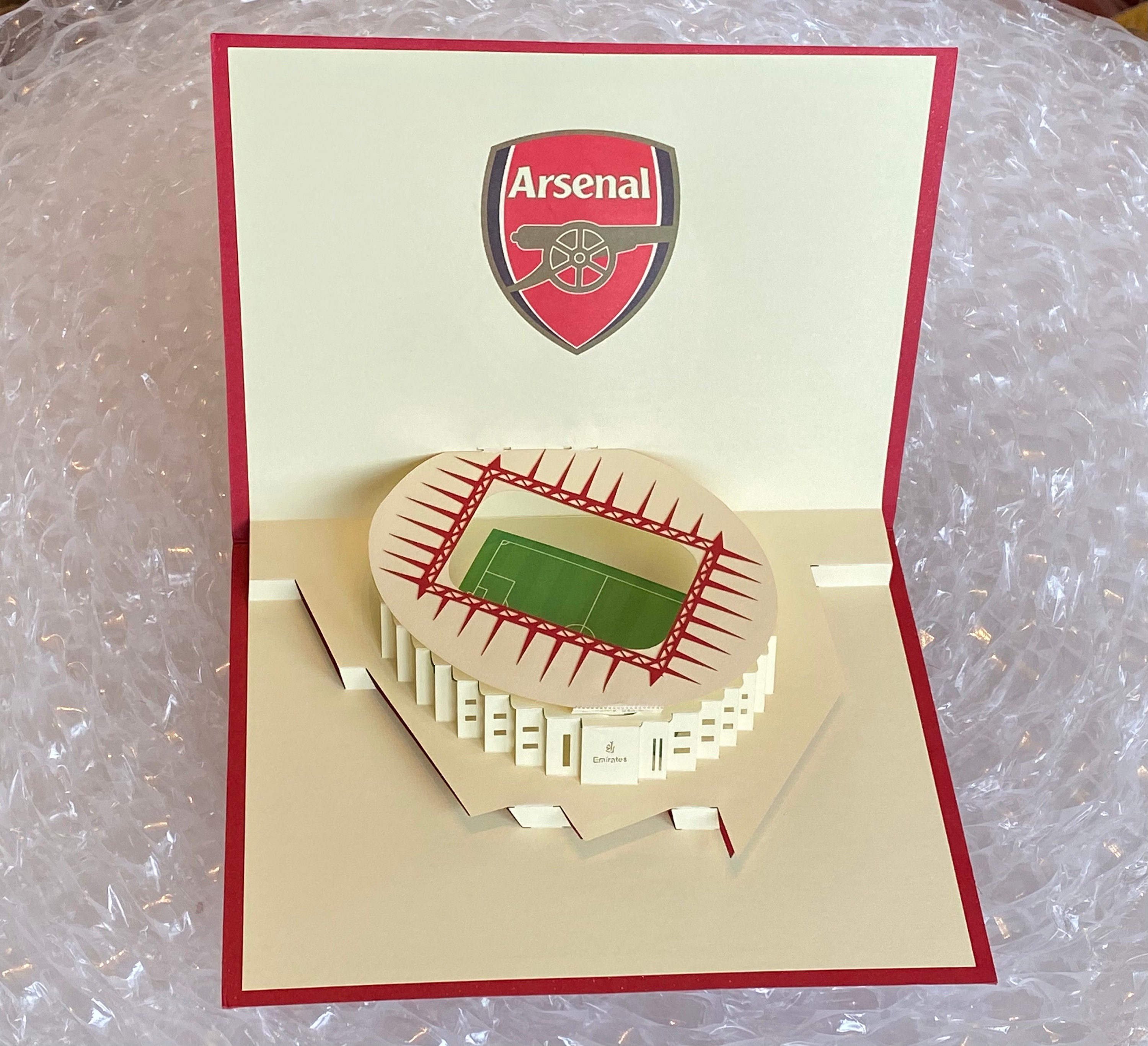 ASERNAL Football Club Stadium Pop Up Card 3D Birthday Card | Etsy
