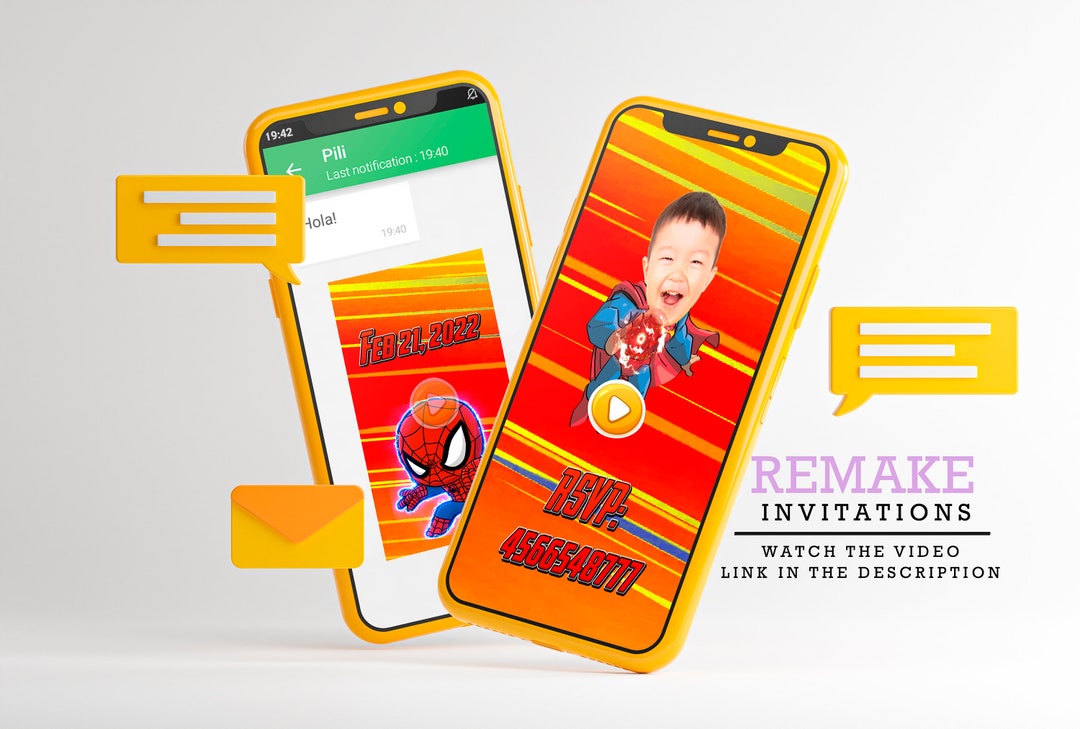 Superhero Video Invitation, Superhero Birthday, Superhero Invite, HERO ...